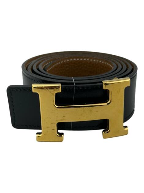 Cinto Hermès Reversível H Preto - AEUN3 Original | Etiqueta Única