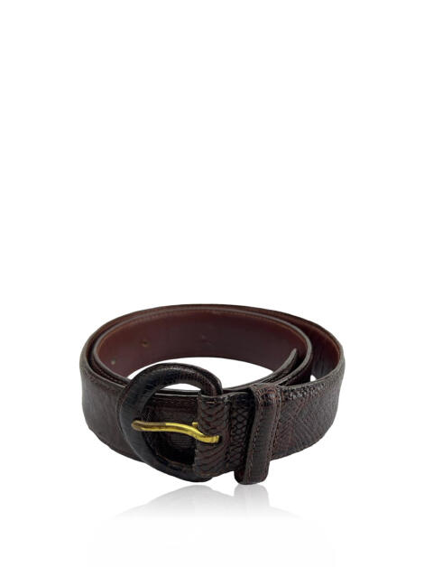 Cinto Ralph Lauren Lizard Marrom Original - GHP773 | Etiqueta Única