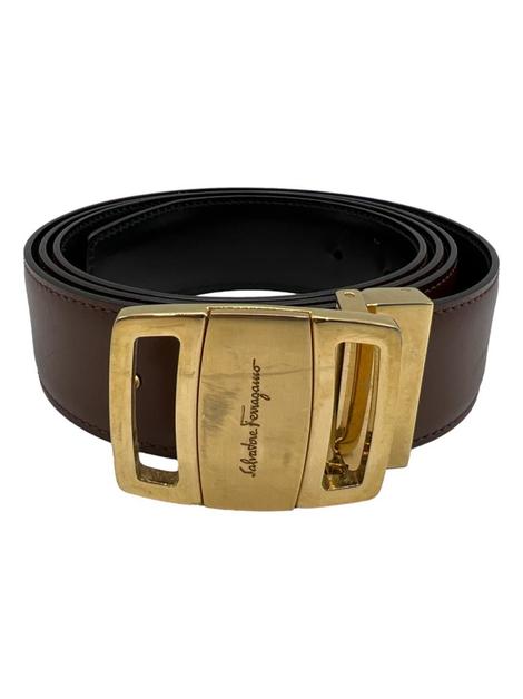 Cinto Salvatore Ferragamo Couro Marrom - CQEK14 Original | Etiqueta Única