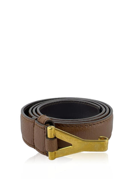 Cinto Yves Saint Laurent Couro Marrom Original - ABVM14 | Etiqueta Única