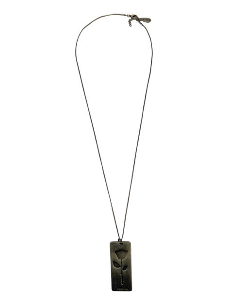 Colar Osklen Metal Flor Prateado - GEH50 Original | Etiqueta Única