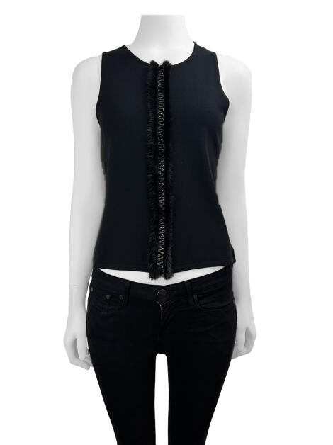 Conjunto Versace Knit Pelos Preto Original - AWU2425 | Etiqueta Única