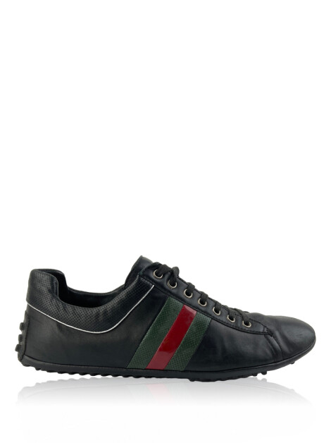 Tênis Gucci Drivers Sneakers Couro Preto Original - ADTT1 | Etiqueta Única