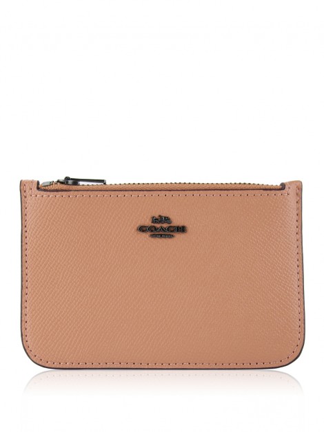 Porta Cartão Coach Top Zip Salmão Original - IVN17 | Etiqueta Única