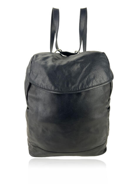 Mochila Zara Couro Preto Original - AFMY69 | Etiqueta Única