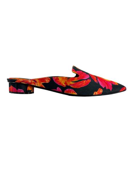 Mule Salvatore Ferragamo Couro Floral - DXF96 Original | Etiqueta Única