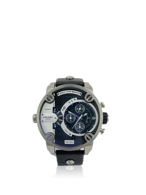 Relógio Diesel DZ7256 Quartz Couro Preto Original - AEDZ4 | Etiqueta Única