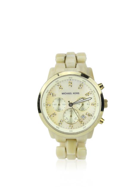 Relógio Michael Kors Acetato Bege MK5217 Original - DPU11 | Etiqueta Única