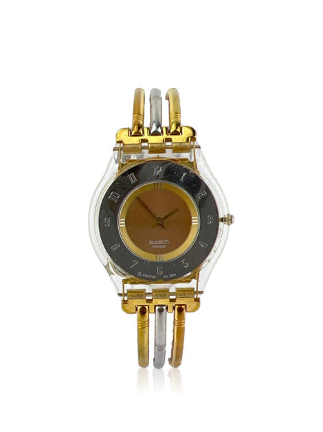 Relógio Swatch AG2004 Quartzo Dourado Original - AEOQ1 | Etiqueta Única