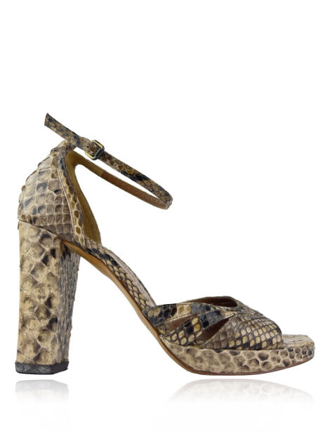 Sandália Chloé Python Animal Print Original - CQB752 | Etiqueta Única