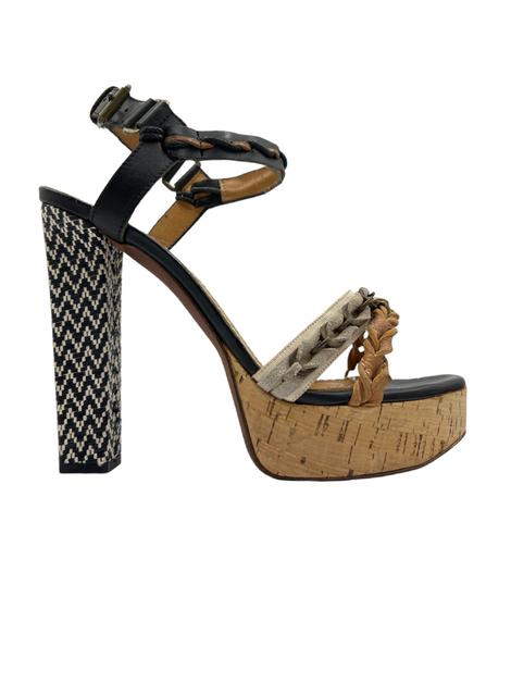 Sandália Lanvin Chain Couro Preta - EAK655 Original | Etiqueta Única