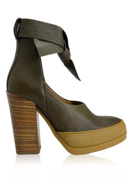 Sapato de Salto Chloé Couro Marrom Original - AWU1427 | Etiqueta Única