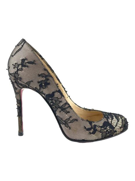 Scarpin Christian Louboutin Fifi 120 Renda Preto - AEXZ13 Original ...