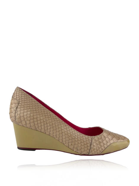 Scarpin Zeferino Python Bege Original - CFWR125 | Etiqueta Única