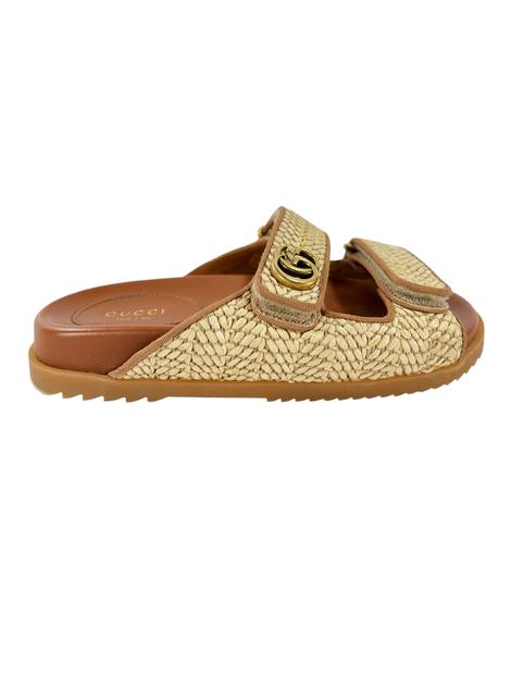Slide Gucci Raffia GG Bicolor - CIT143 Original | Etiqueta Única