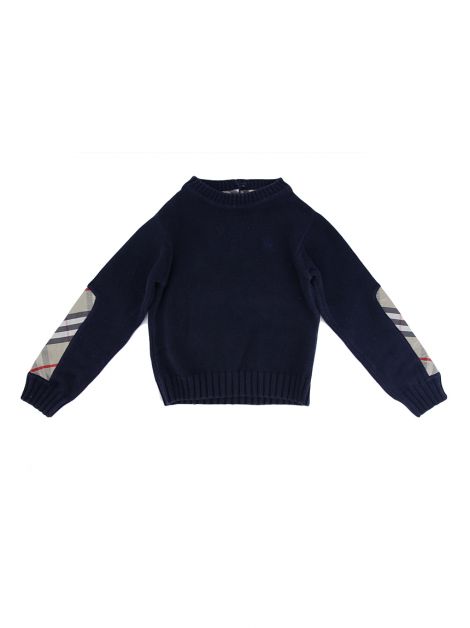 Suéter Burberry Tecido Azul Marinho Bebê Original - IMN5 | Etiqueta Única