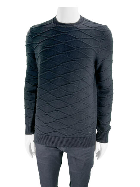 Suéter Hugo Boss Lã Preta - AHBT214 Original | Etiqueta Única
