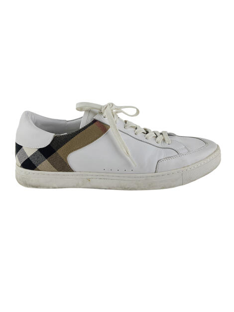 Tênis Burberry Canvas and Leather Reeth Branco - ABCJ38 Original ...