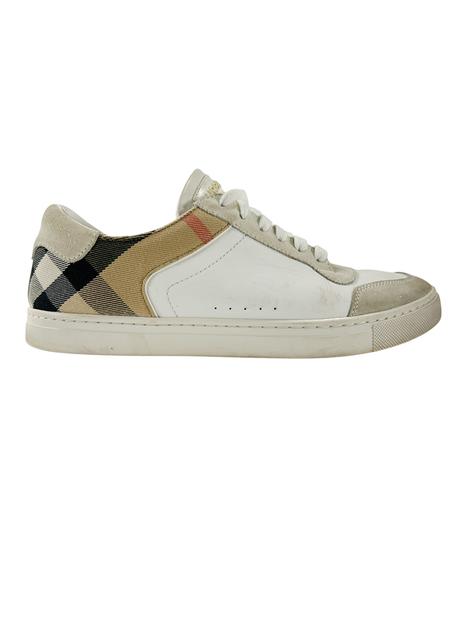 Tênis Burberry Couro Branco - ADMF7 Original | Etiqueta Única