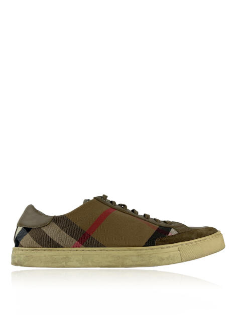 Tênis Burberry Housecheck Canvas Marrom Original - ABCJ35 | Etiqueta Única