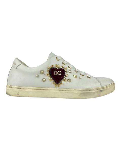 Tênis Dolce & Gabbana DG Heart Branco - AK636 Original | Etiqueta Única