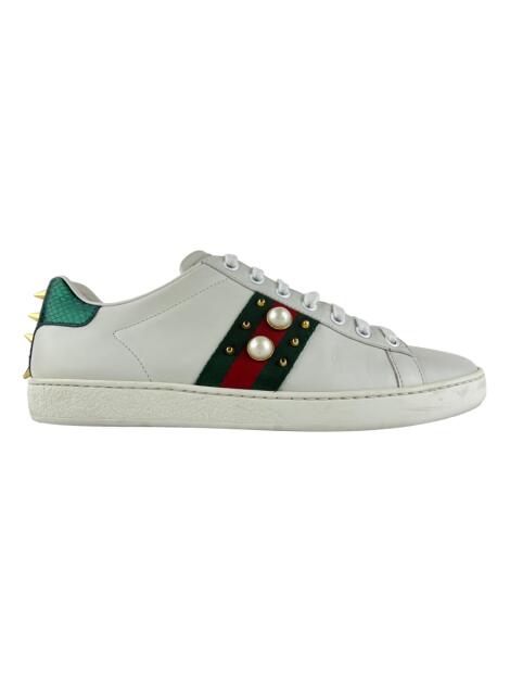 Tênis Gucci Ace Spikes Branco - CDTY3 Original | Etiqueta Única