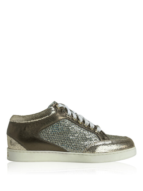 Tênis Jimmy Choo Miami Dourado Original - AWU1443 | Etiqueta Única
