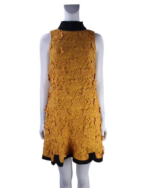 Vestido Animale Rendado Amarelo Original - CFCX5 | Etiqueta Única