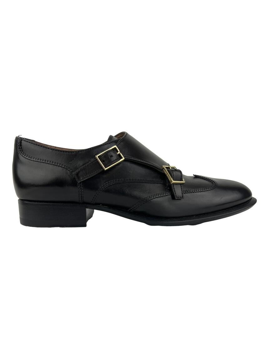 Oxford Hugo Boss Double Monk Couro Preto Original - BHHK1 | Etiqueta Única
