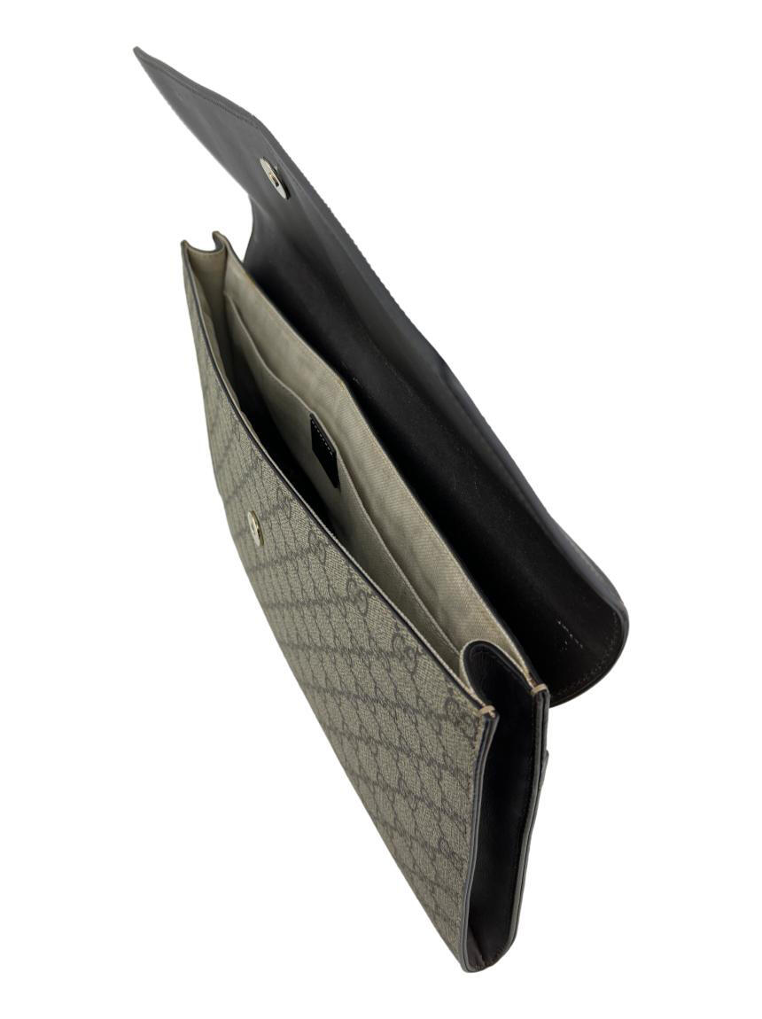 Pasta Gucci GG Supreme Monogram Portfolio - KQK16 Original | Etiqueta Única