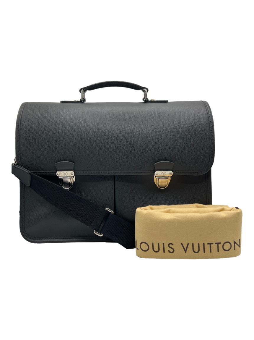 Pasta Louis Vuitton Anton Taiga Preto - CVQU1 Original | Etiqueta Única
