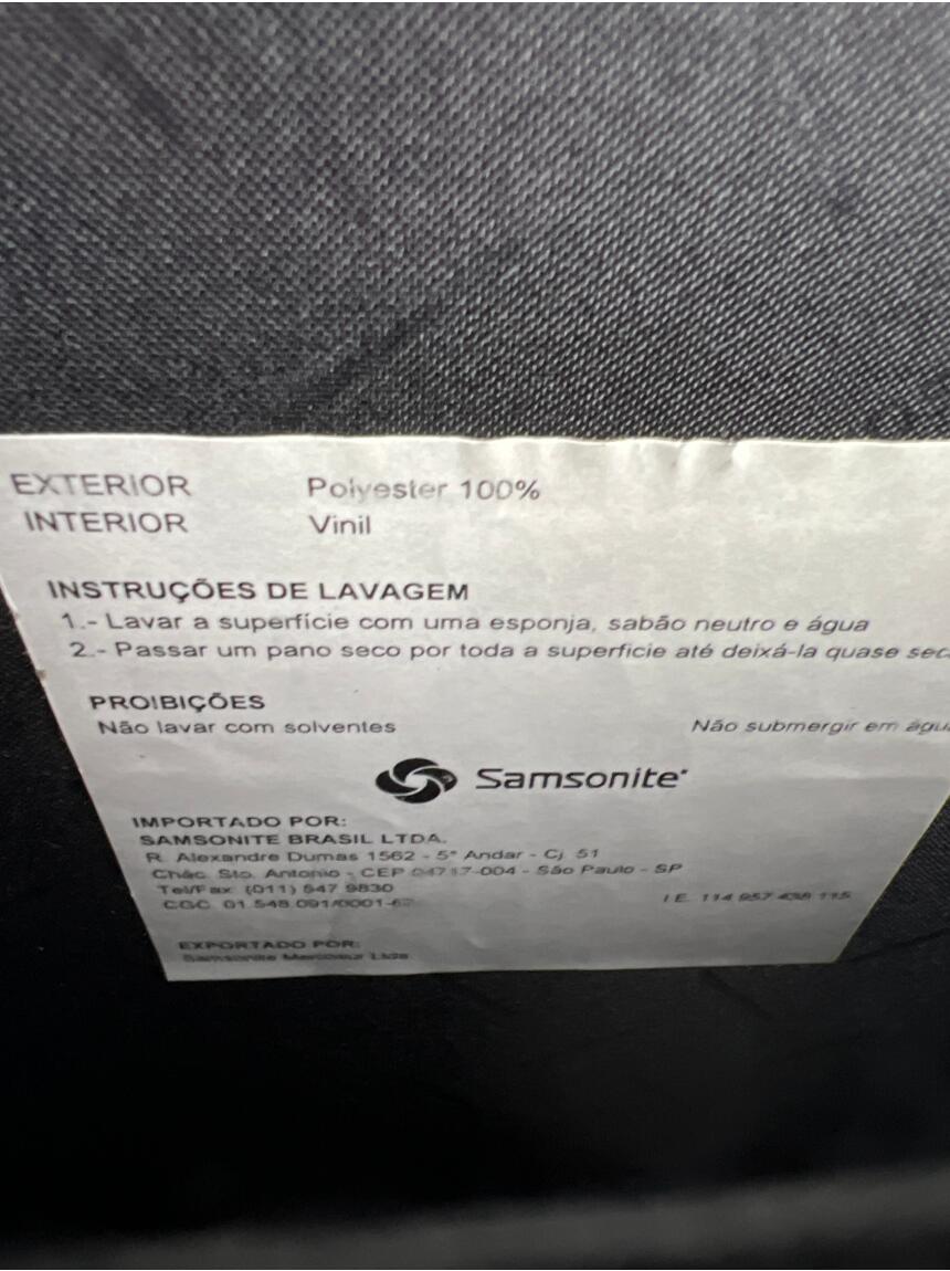 Pasta Samsonite Continental II Presidential Series Preta - CDPM21 ...