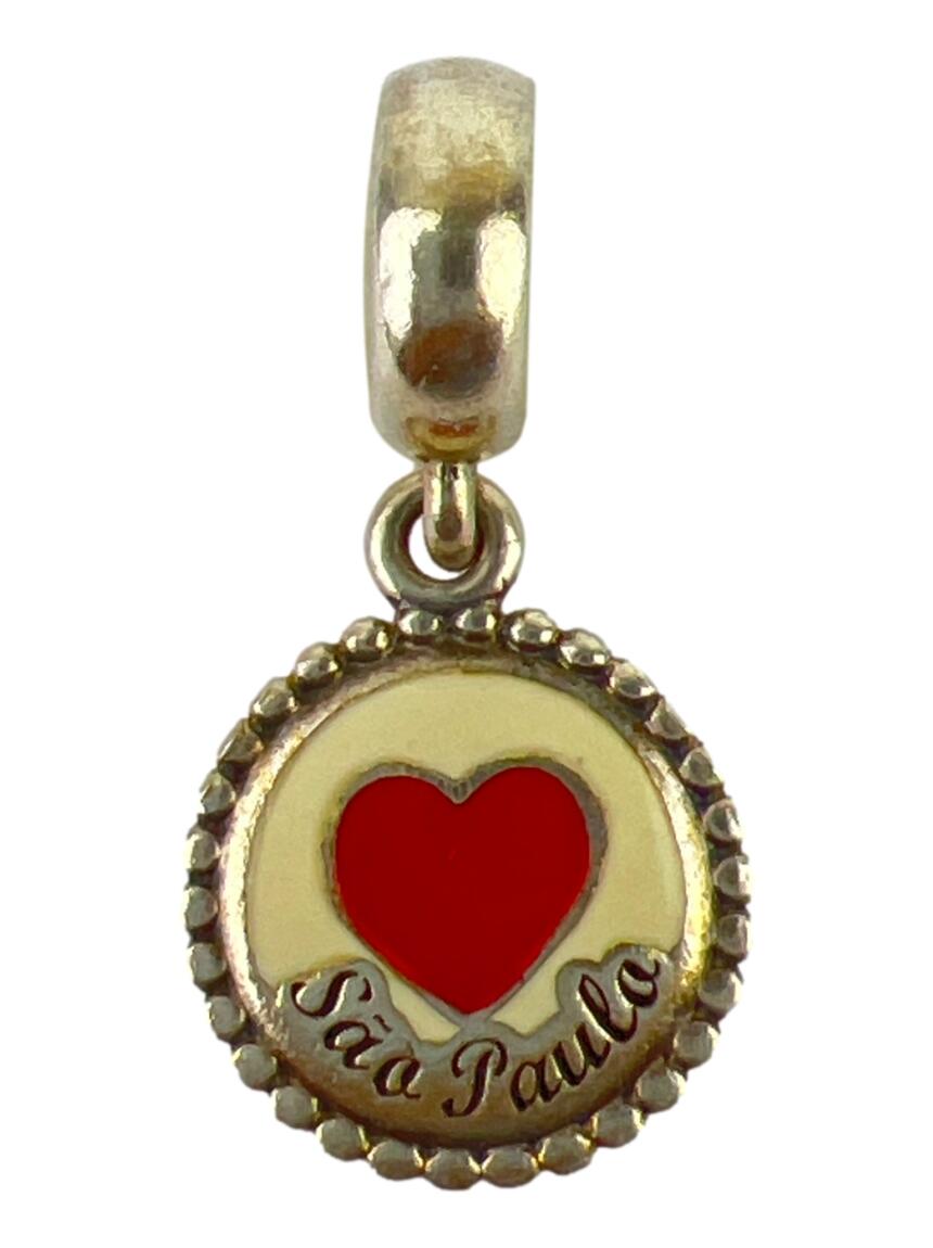 Pingente Pandora Charm Amo São Paulo Prateado - CFPY11 Original ...