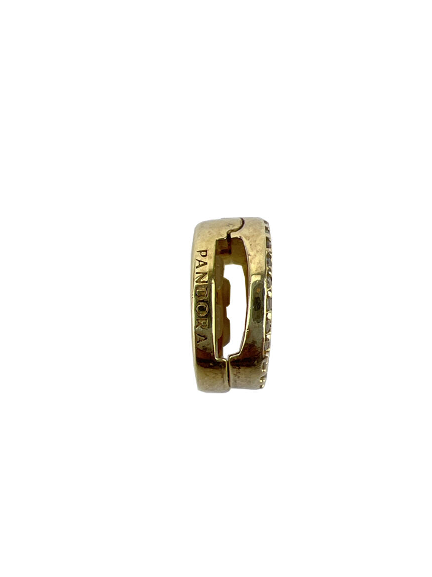 Pingente Pandora Clip Dourado Original - CDUR15 | Etiqueta Única
