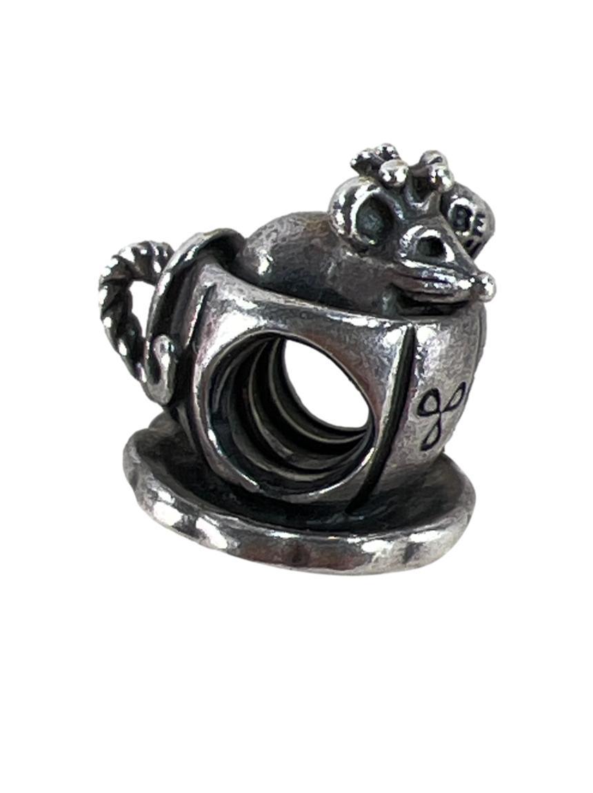 Pingente Pandora Xícara Prata Original - | Etiqueta Única