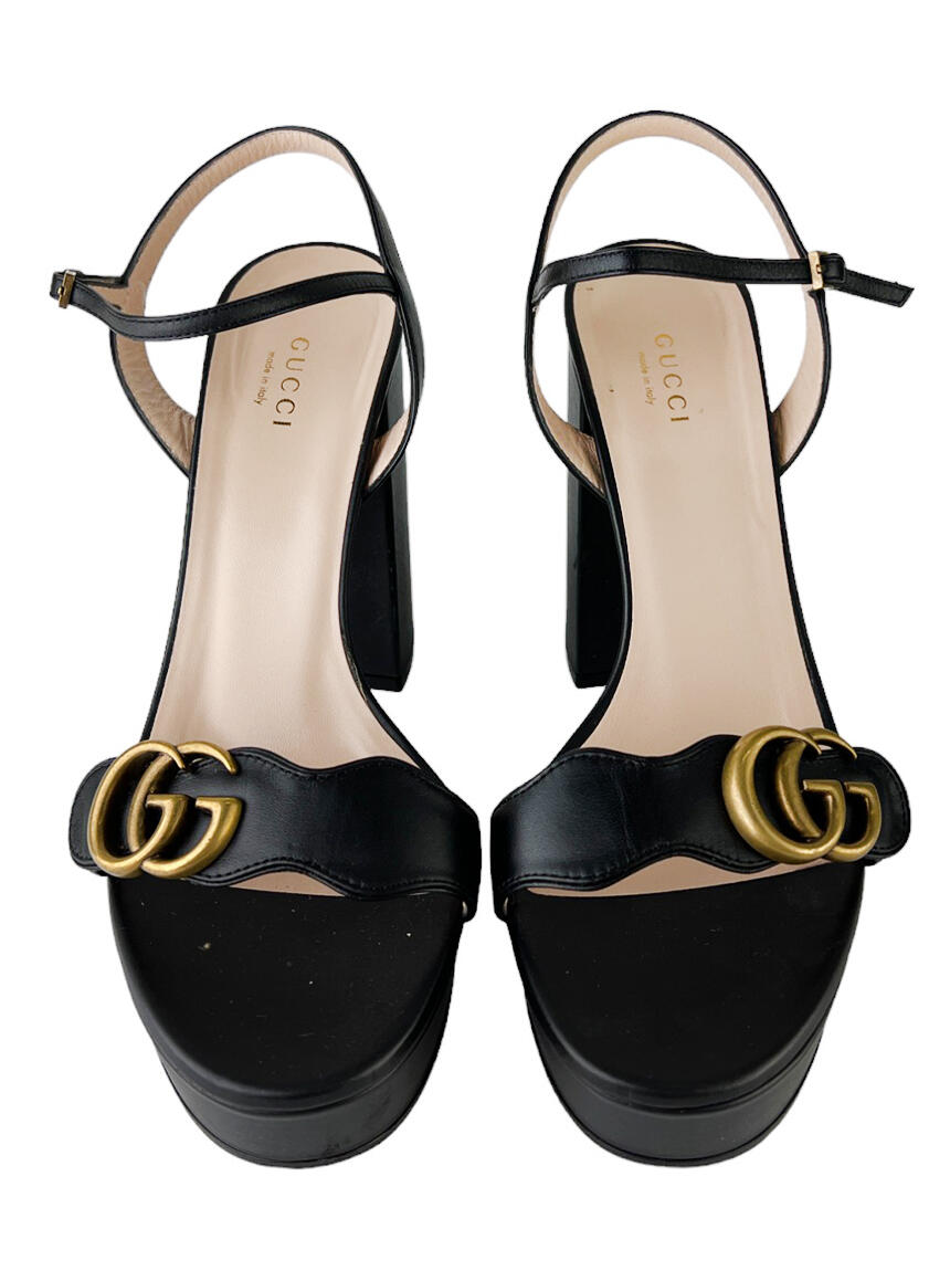 Sandália Gucci GG Marmont Preto - LPR52 Original | Etiqueta Única