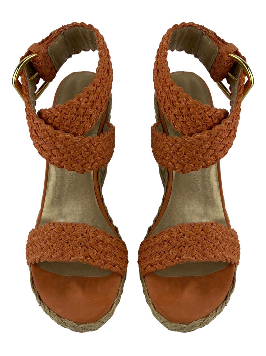 Plataforma Stuart Weitzman Alex Laranja - BCH6053 Original | Etiqueta Única