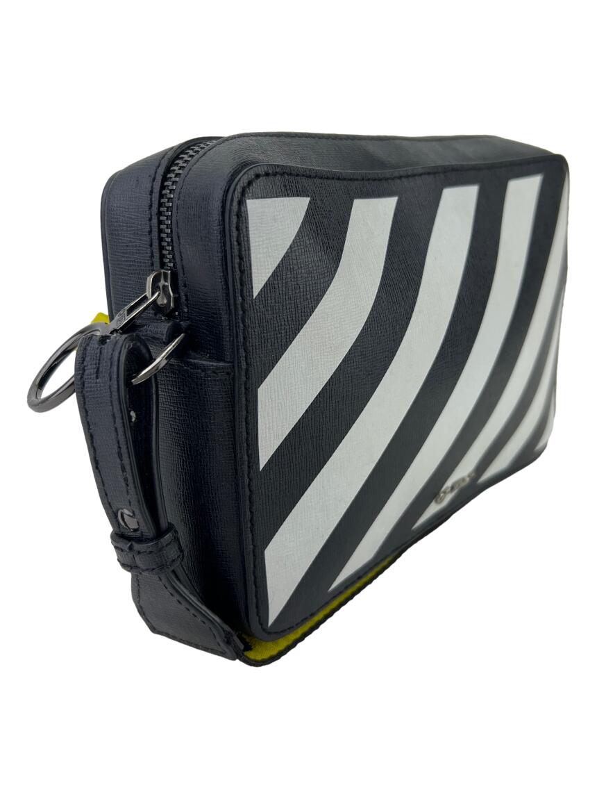 Pochete Off-White Striped Mini Diag Couro Preto - OLJ20 Original ...