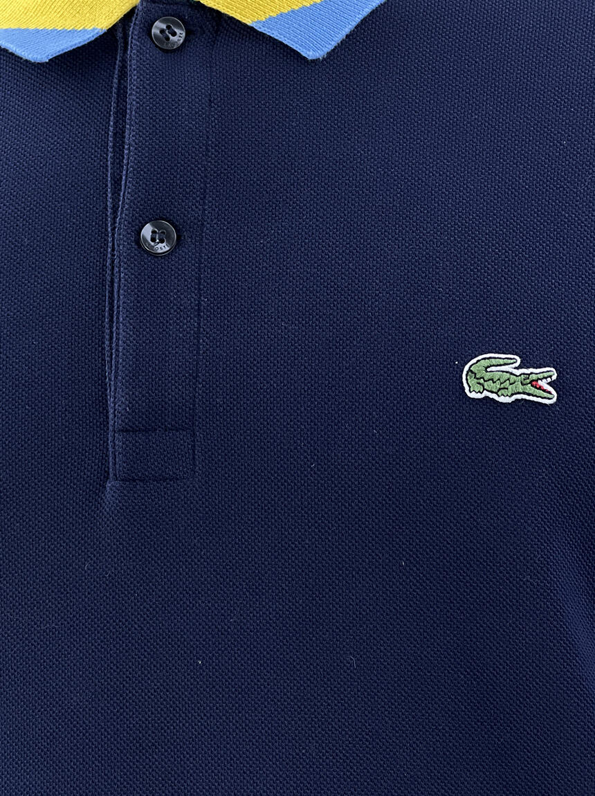Polo Lacoste Piquet Azul - BJYC39 Original | Etiqueta Única