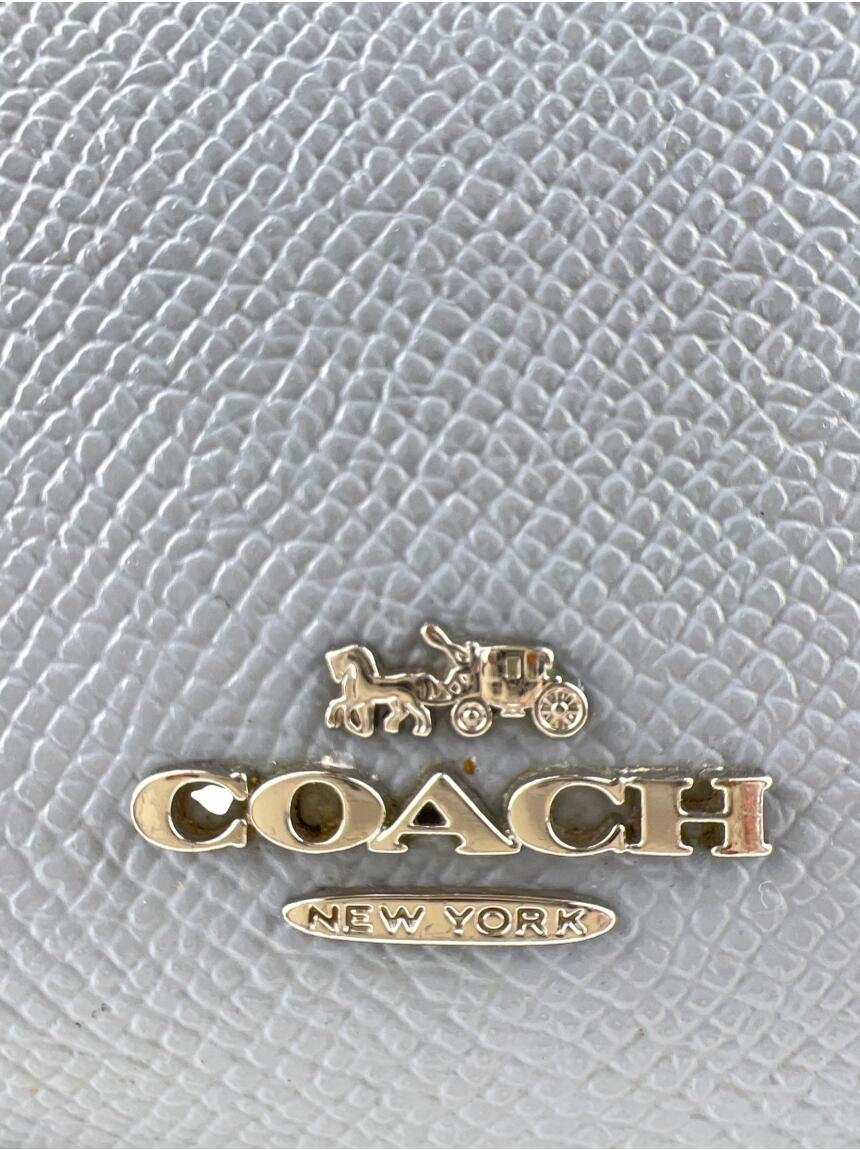 Porta Cartões Coach Couro Cinza - AEXV1 Original | Etiqueta Única