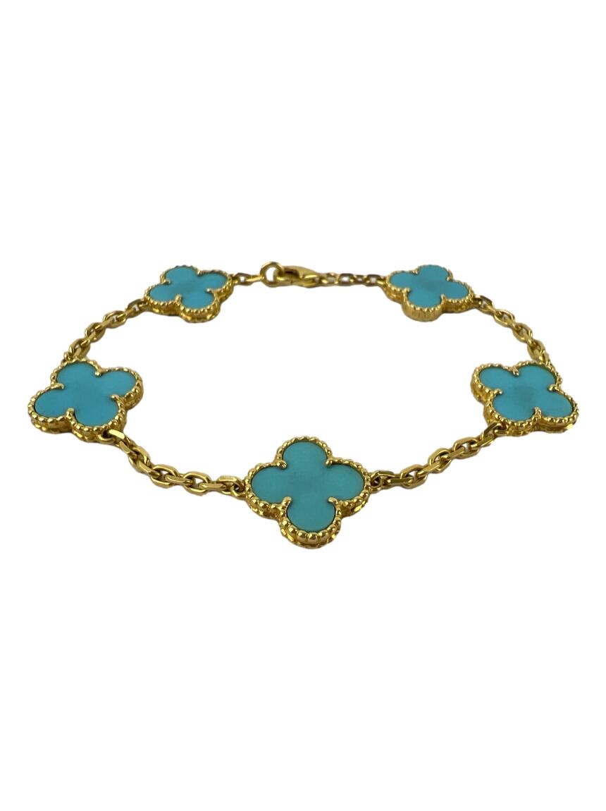 Pulseira Van Cleef & Arpels Vintage Alhamba Azul - KDE221 Original ...