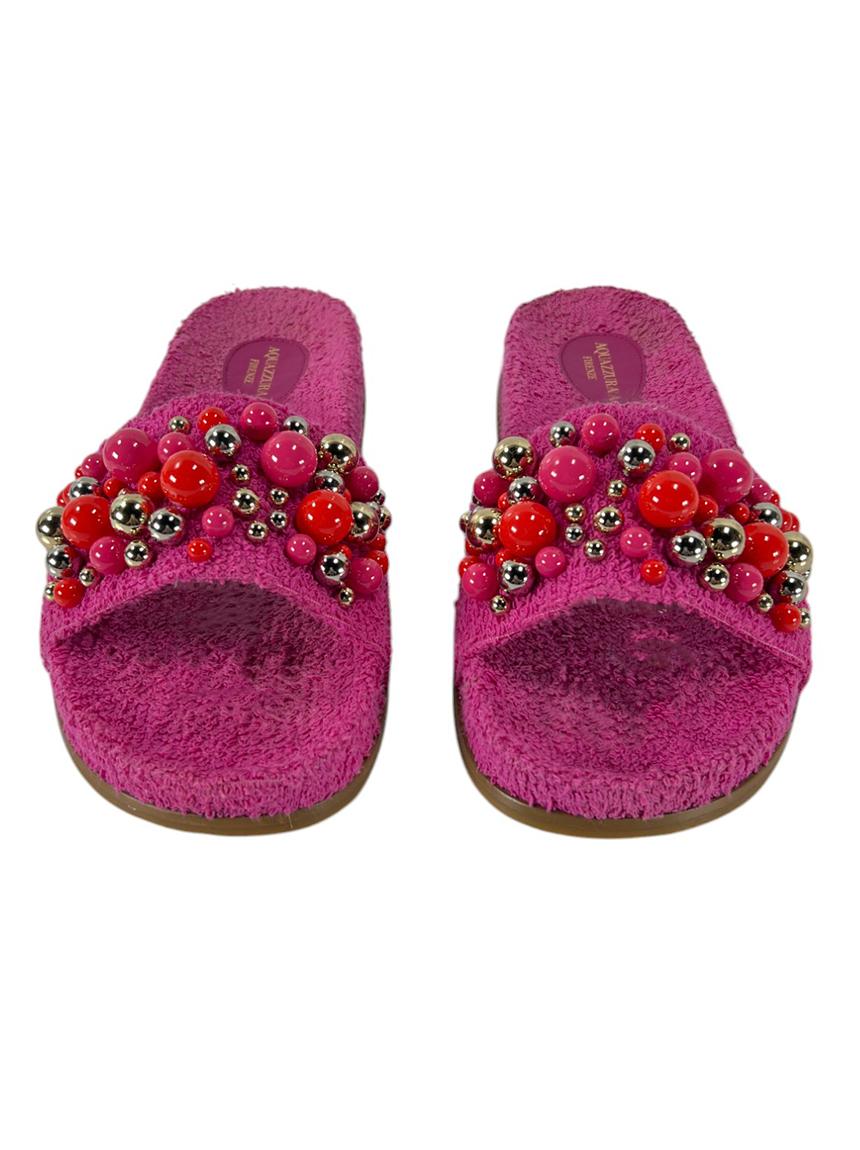 Rasteira Aquazzura Bon Bon Rosa - AWU3696 Original | Etiqueta Única