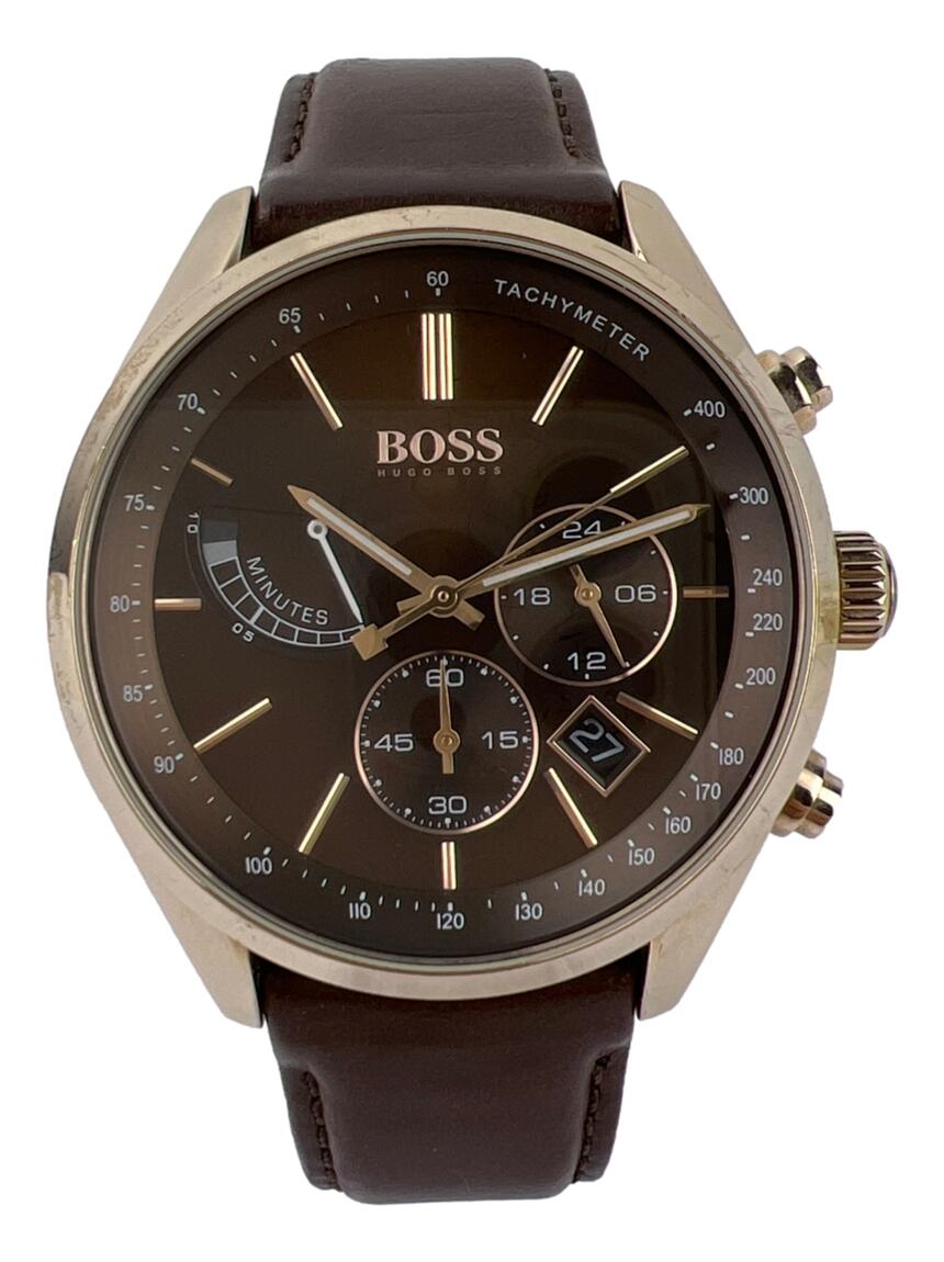 Relógio Hugo Boss Quartzo Couro Marrom - CEJT5 Original | Etiqueta Única