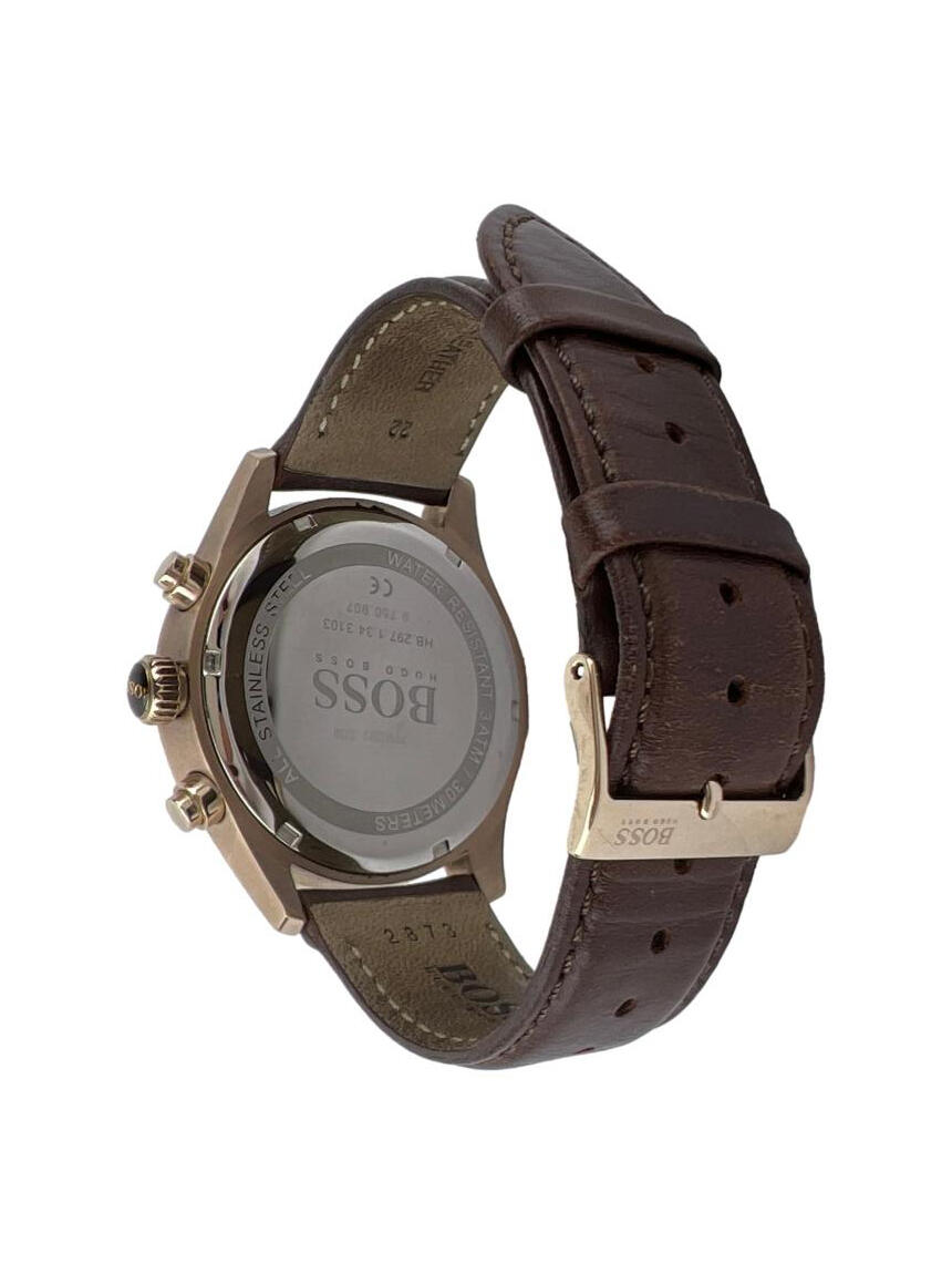 Relógio Hugo Boss Quartzo Couro Marrom - CEJT5 Original | Etiqueta Única