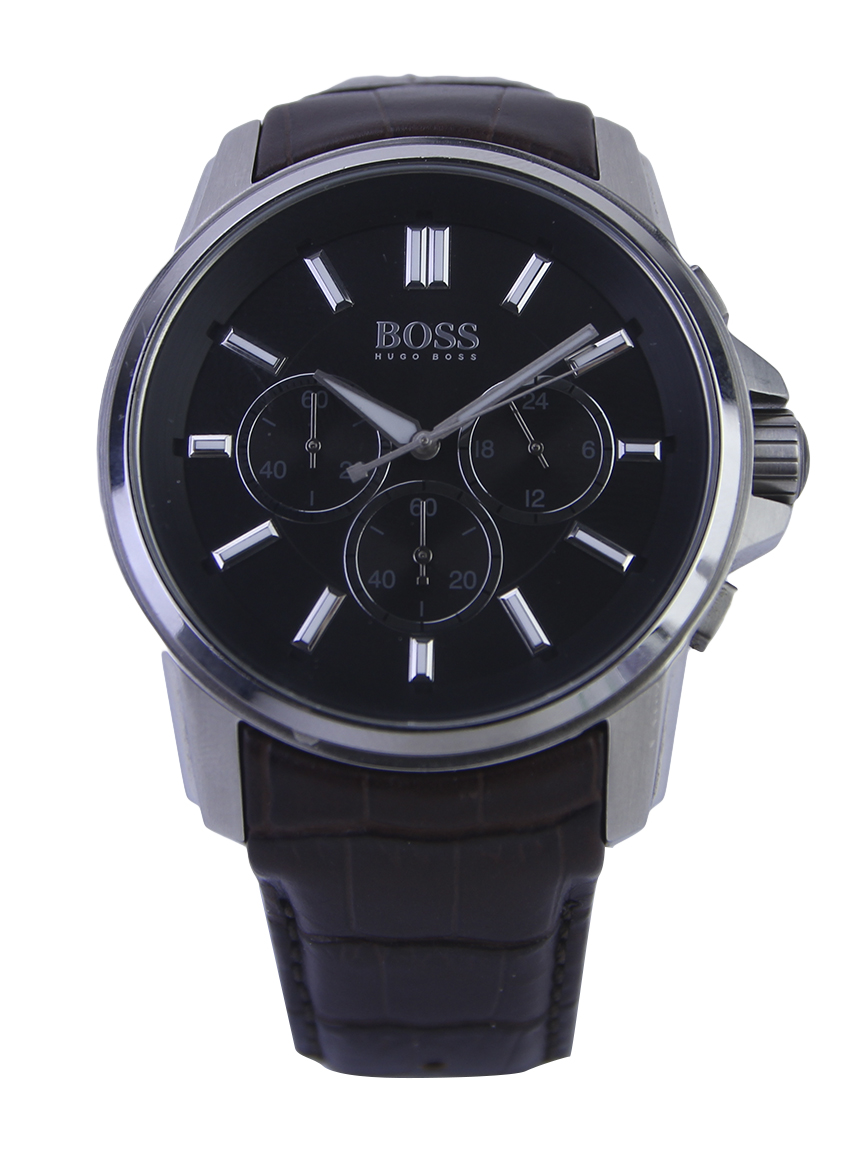 Relógio Hugo Boss Quartzo Croco Embossed Marrom Masculina - QGG16 ...