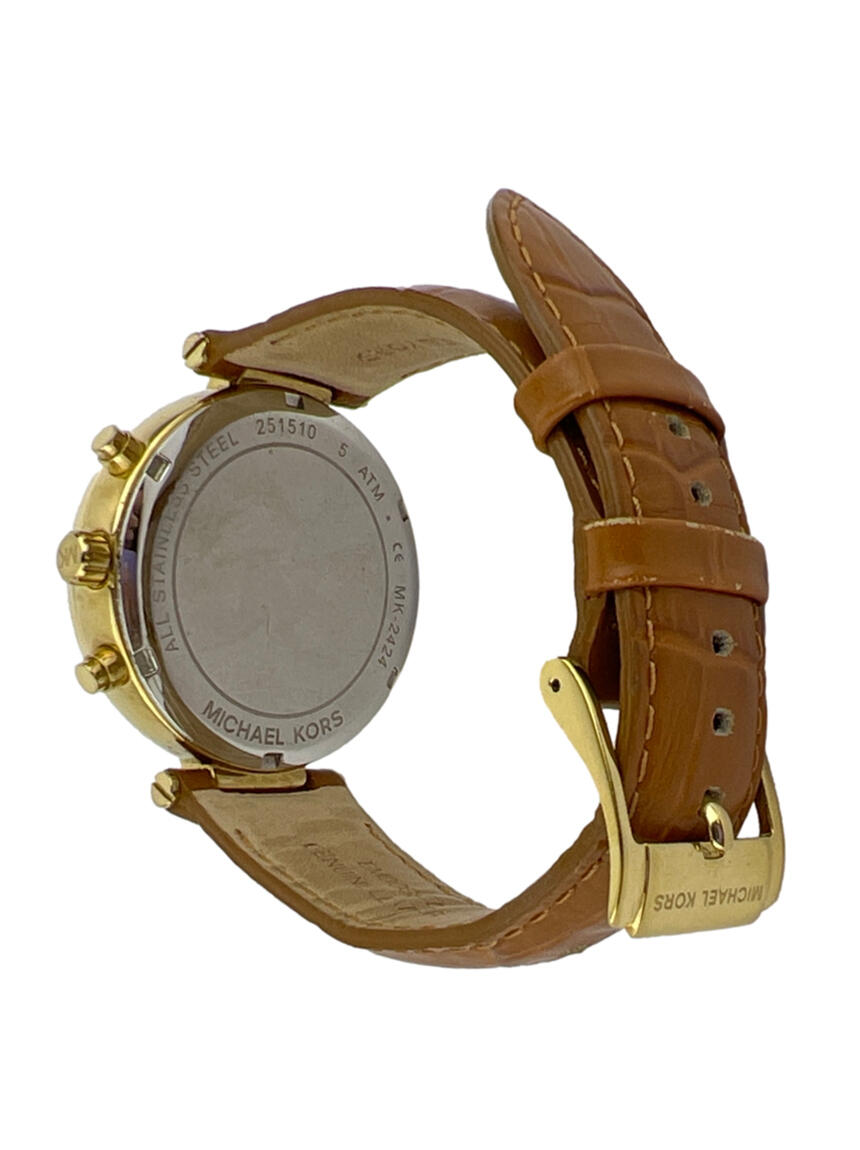 Relógio Michael Kors MK2424 Sawyer Amber Sunray Dial Original - URU8 ...