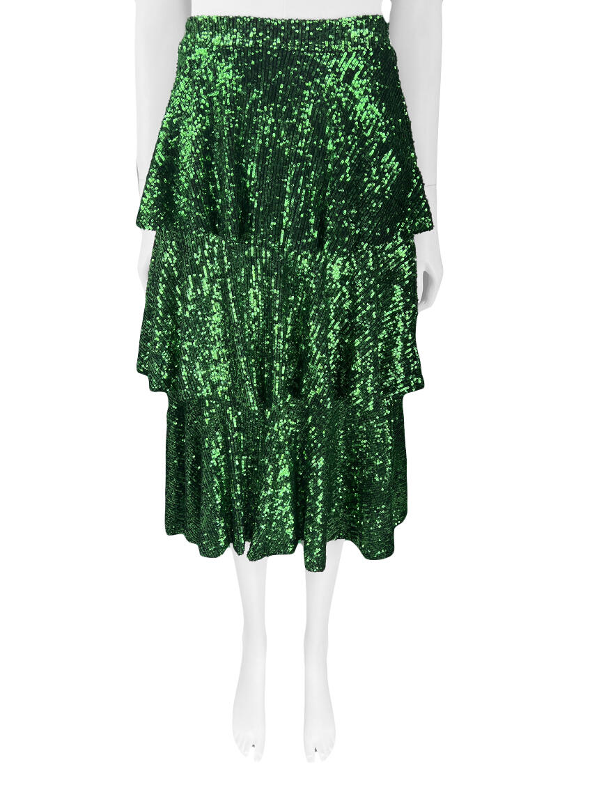 Saia Lebôh Paetês Verde - ZZ980 Original | Etiqueta Única