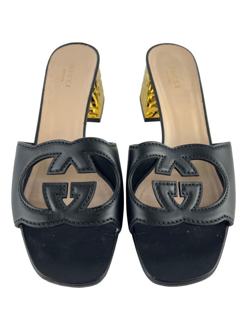 Sandália Gucci Interlocking G Cut Out Preta - ACI802 Original ...
