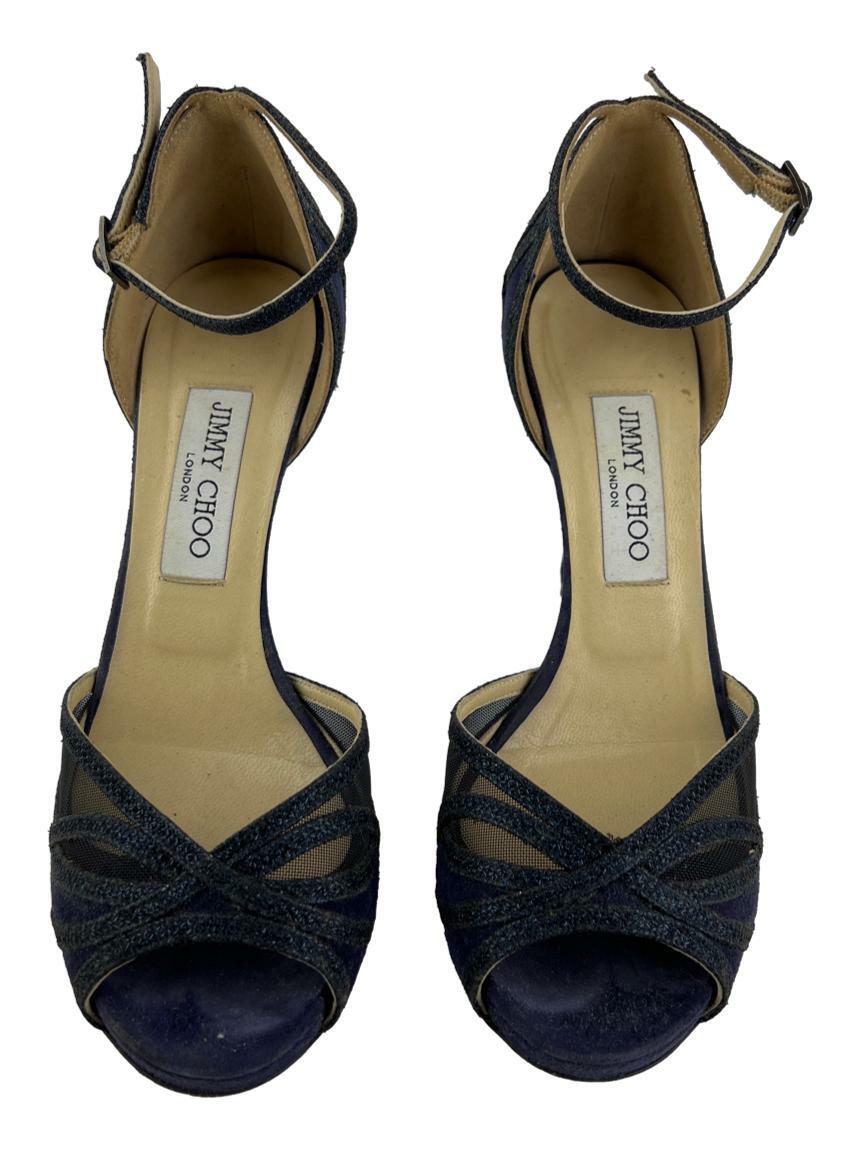 Sandália Jimmy Choo Ankle Strap Denim - BZZF65 Original - | Etiqueta Única