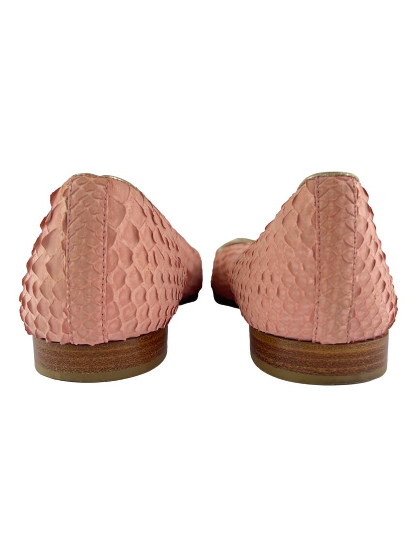 Sapatilha Chanel CC Cap Toe Python Rosa - CGFY7 Original | Etiqueta Única